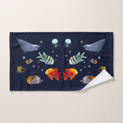 Colorful Saltwater Fish Bath Towel Set | Zazzle