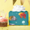 Colorful Saltwater Fish Cartoon Wrapping Paper | Zazzle