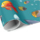 Colorful Saltwater Fish Cartoon Wrapping Paper | Zazzle