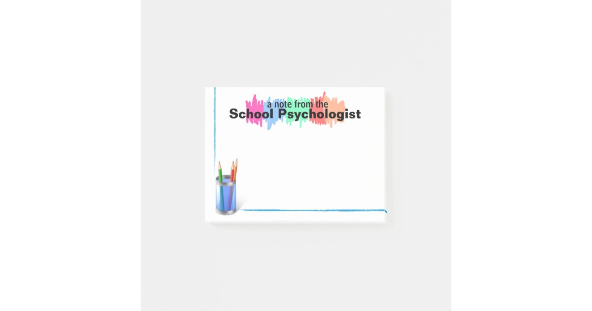 Colorful School Psychologist Sticky Notes | Zazzle