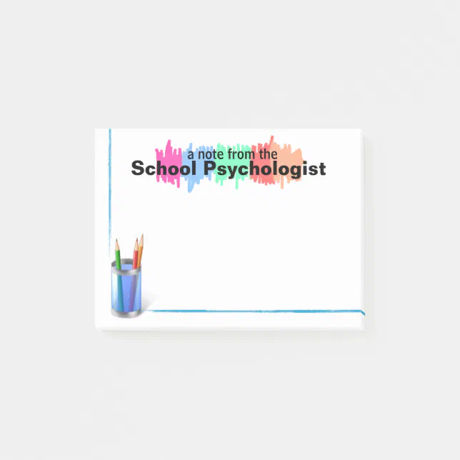 Colorful School Psychologist Sticky Notes | Zazzle