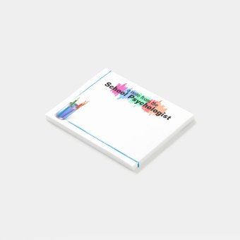 Colorful School Psychologist Sticky Notes | Zazzle
