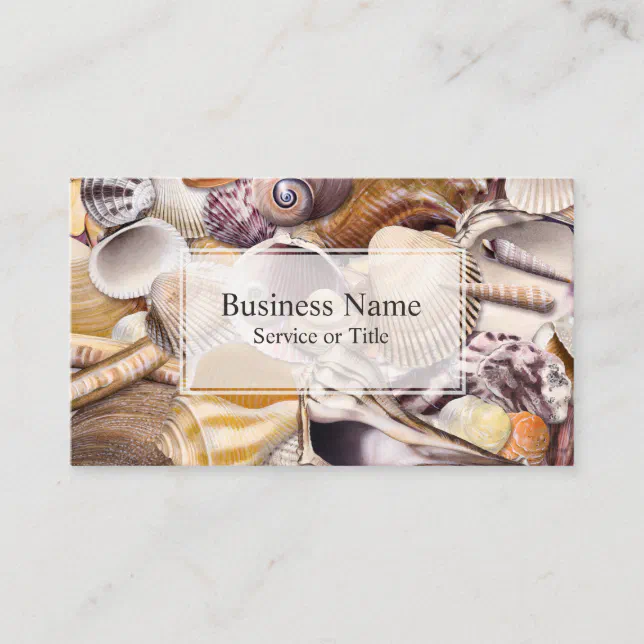 Colorful Seashells Business Card | Zazzle