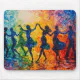 Colorful Silhouettes Dancing Mouse Pad | Zazzle