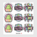 Colorful slime logos sticker sheet | Zazzle
