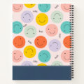 Colorful Smiling Happy Face Pattern Notebook | Zazzle