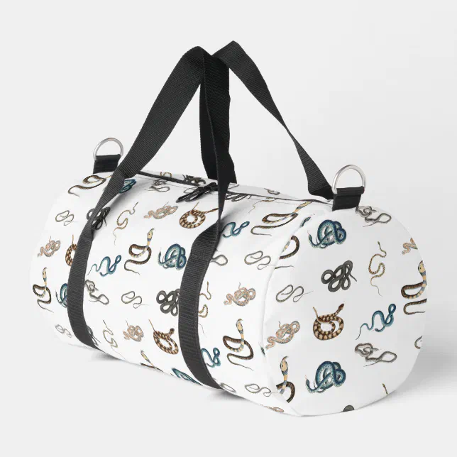 Colorful Snakes Reptile Animal Pattern Duffle Bag | Zazzle