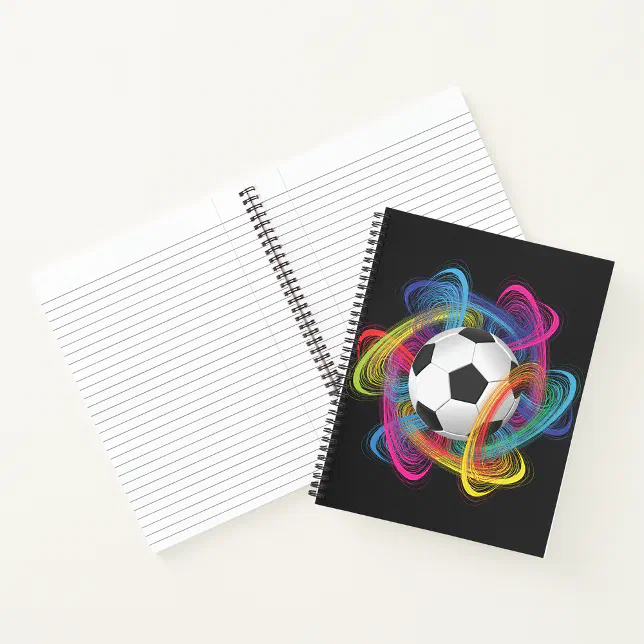Colorful Soccer Ball Spiral Notebook | Zazzle