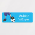 Colorful Soccer Football Kids Name Kids' Labels | Zazzle