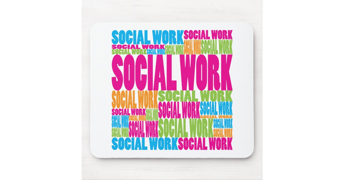 Colorful Social Work Mouse Pad | Zazzle