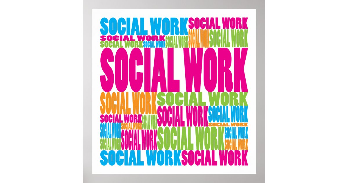 Colorful Social Work Poster | Zazzle
