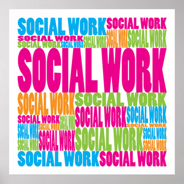 Colorful Social Work Poster | Zazzle