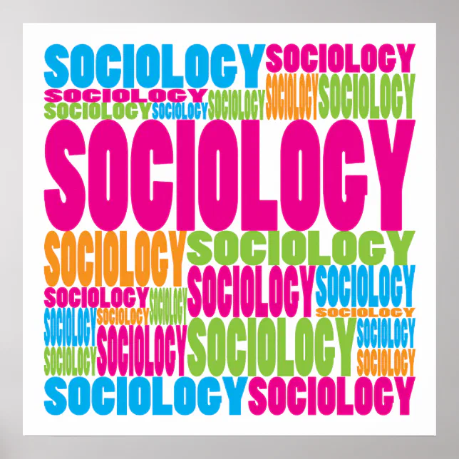 Colorful Sociology Poster | Zazzle