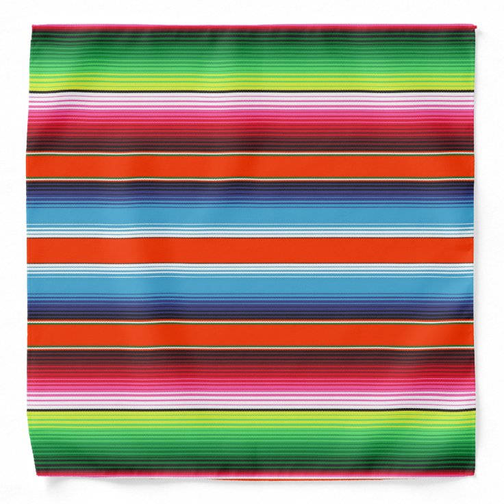 Colorful Spanish Serape Fiesta Mexican Blanket Bandana | Zazzle
