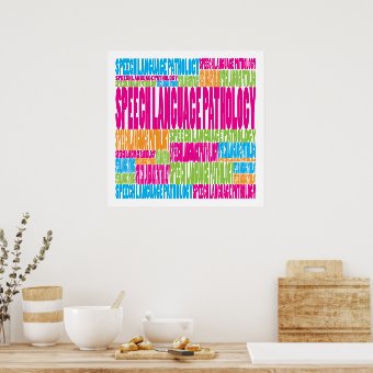 Colorful Speech Language Pathology Poster | Zazzle