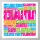 Colorful Speech Language Pathology Poster | Zazzle