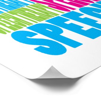 Colorful Speech Therapy Poster | Zazzle