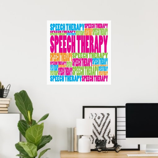 Colorful Speech Therapy Poster | Zazzle