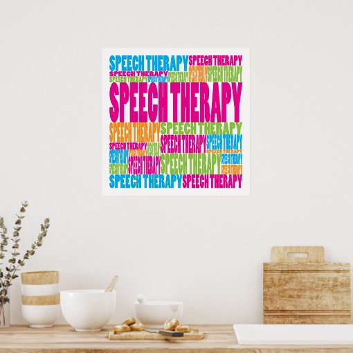 Colorful Speech Therapy Poster | Zazzle