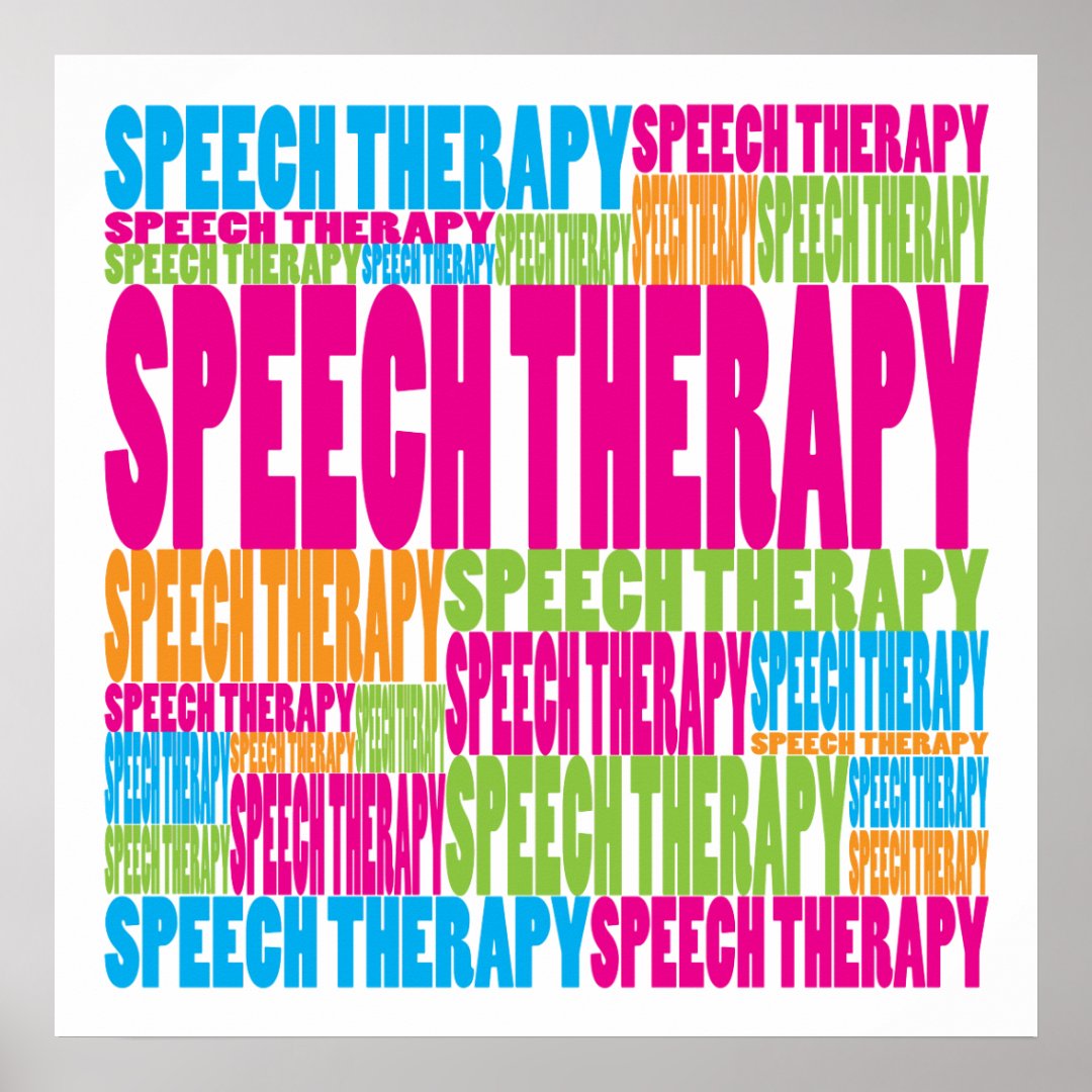 Colorful Speech Therapy Poster | Zazzle