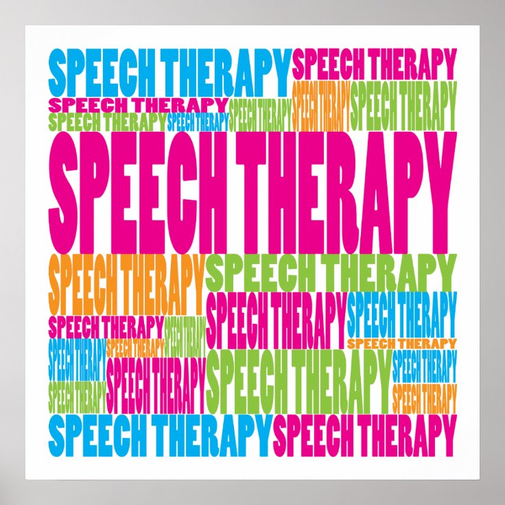 Colorful Speech Therapy Poster | Zazzle