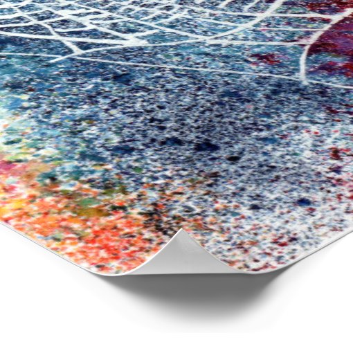 colorful spider web poster | Zazzle