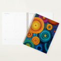 Colorful Spiral Abstract Pattern Geometric Swirl Planner | Zazzle