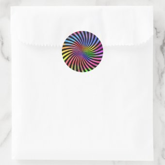 Colorful Spiral Design: Classic Round Sticker | Zazzle