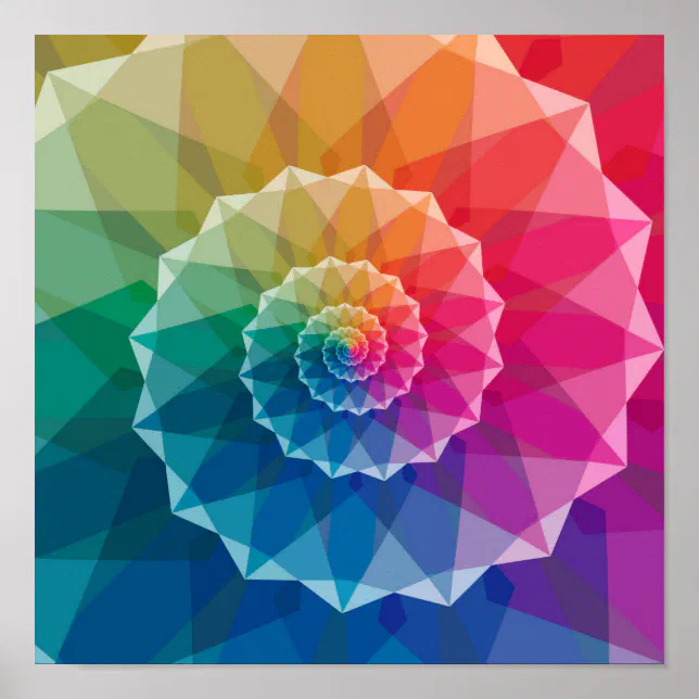 Colorful Spiral Pattern Poster | Zazzle