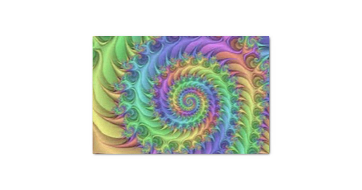 Colorful Spiral Pattern Print Design Tissue Paper | Zazzle
