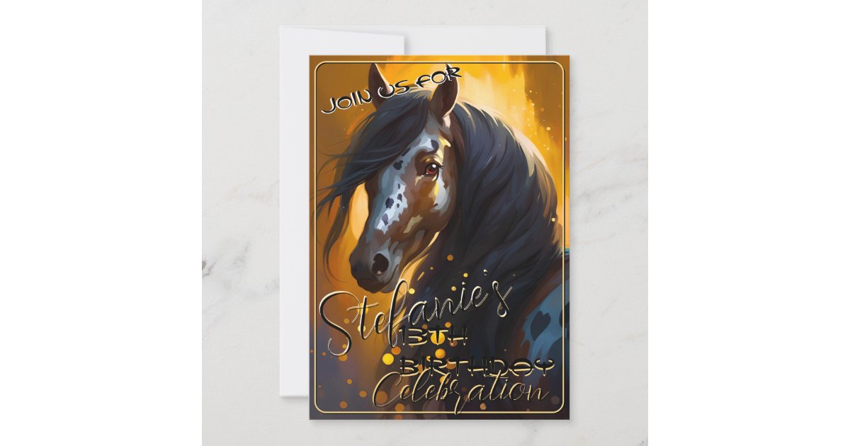 Colorful Spirit Pony 64 Birthday Invitation | Zazzle