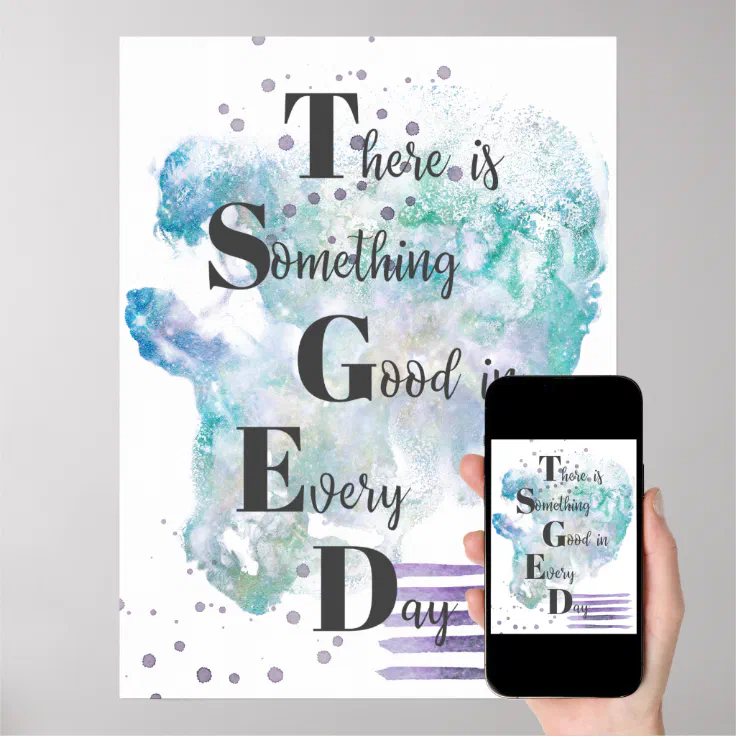 Colorful Splash Art Inspirational Quote Poster | Zazzle