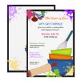 Colorful Splash Cooking Invitation | Zazzle
