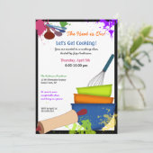 Colorful Splash Cooking Invitation | Zazzle