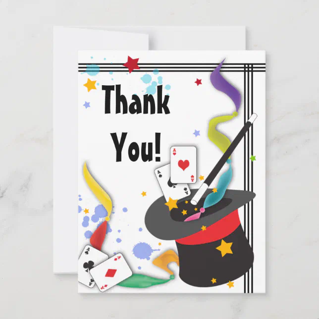 Colorful Splash Fun with Magic Note Card | Zazzle