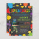 Colorful Splatball Birthday Party Invitations | Zazzle