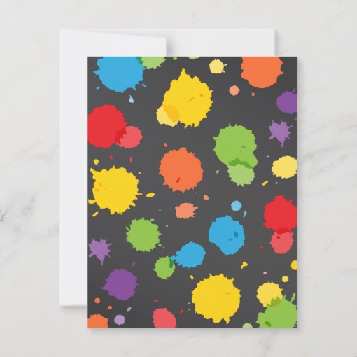 Colorful Splatball Birthday Party Invitations | Zazzle