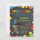 Colorful Splatball Birthday Party Invitations | Zazzle