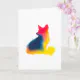 Colorful Spray Paint Fox Silhouette Card | Zazzle