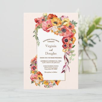 Colorful Spring Floral Wedding Invitation | Zazzle