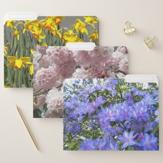 Colorful Spring Flowers Floral File Folder | Zazzle.com