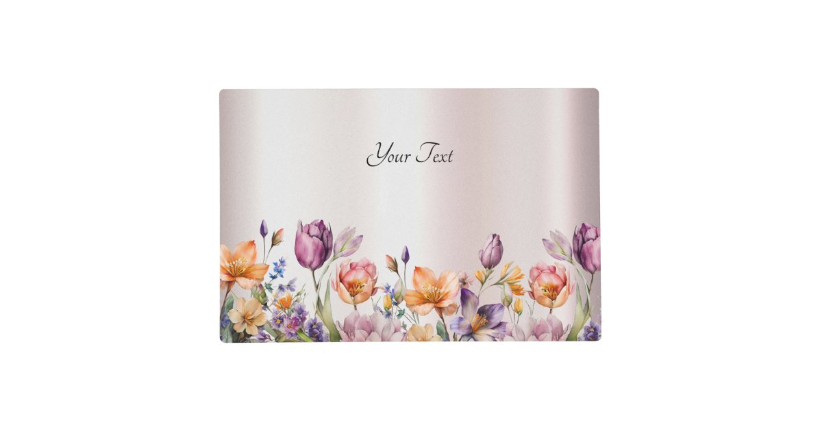 Colorful Spring Flowers Paper Placemat | Zazzle