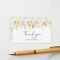 Colorful spring flowers wildflowers thank you card | Zazzle