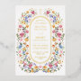 Colorful Spring Wildflower Meadow Garden Wedding Foil Invitation | Zazzle