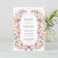 Colorful Spring Wildflower Meadow Garden Wedding Invitation | Zazzle