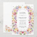 Colorful Spring Wildflower Meadow Garden Wedding Invitation | Zazzle