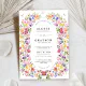 Colorful Spring Wildflower Meadow Garden Wedding Invitation | Zazzle