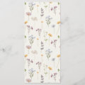 Colorful Spring Wildflower Meadow Garden Wedding Menu | Zazzle