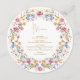 Colorful Spring Wildflower Round Charger Plate Menu | Zazzle