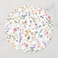 Colorful Spring Wildflower Round Charger Plate Menu | Zazzle